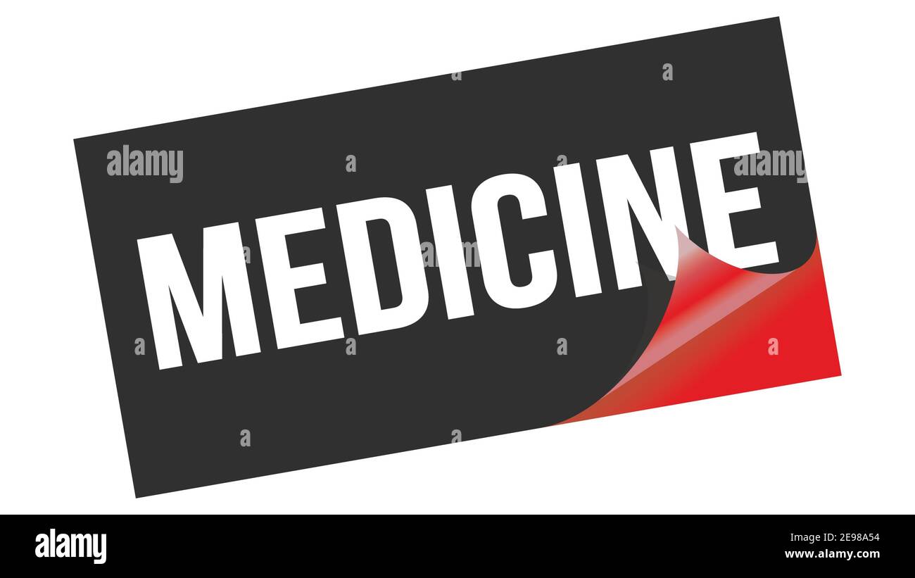 Medicine text written on Cut Out Stock Images & Pictures - Alamy