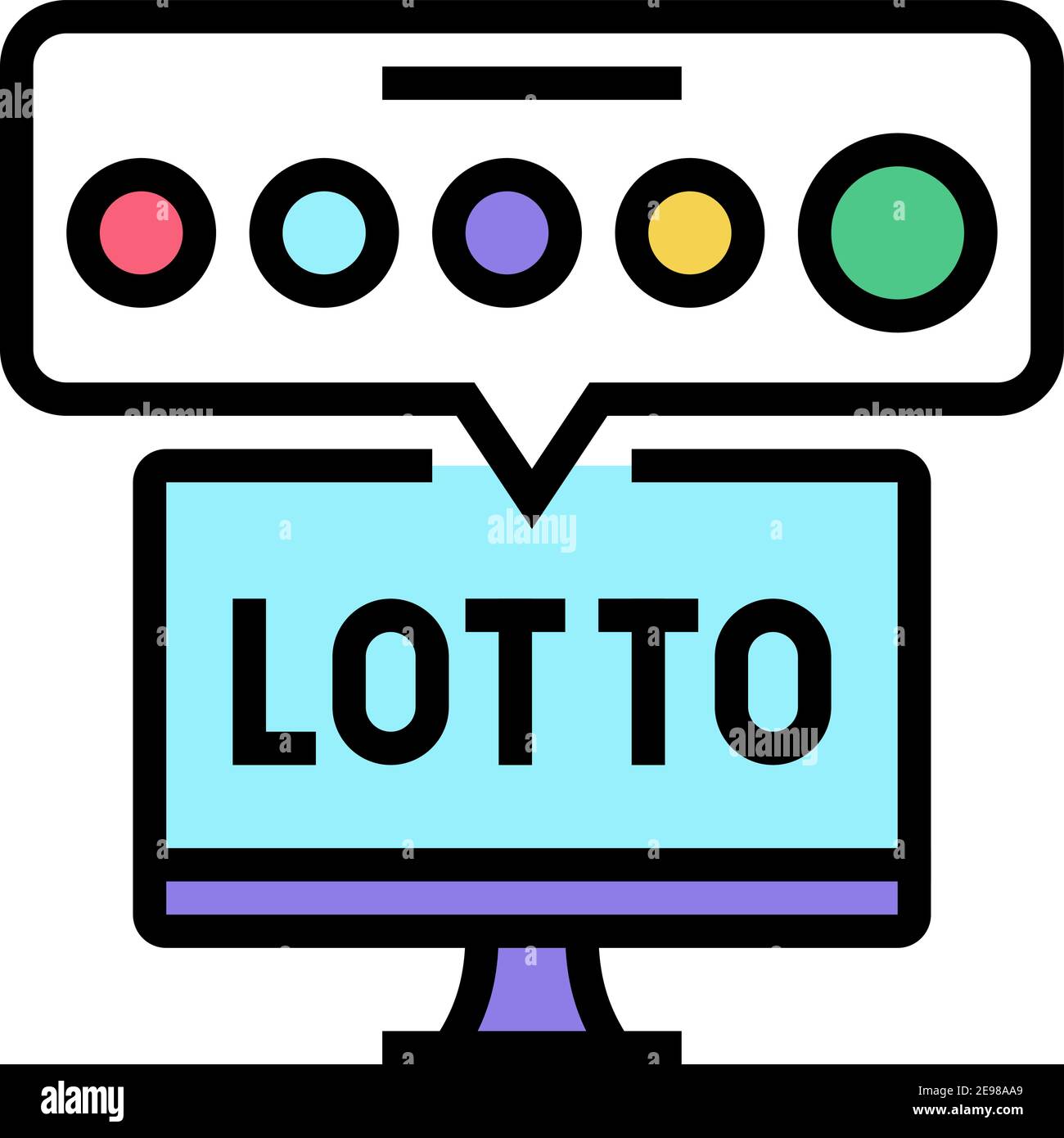 tv lotto color icon vector illustration Stock Vector Image & Art - Alamy