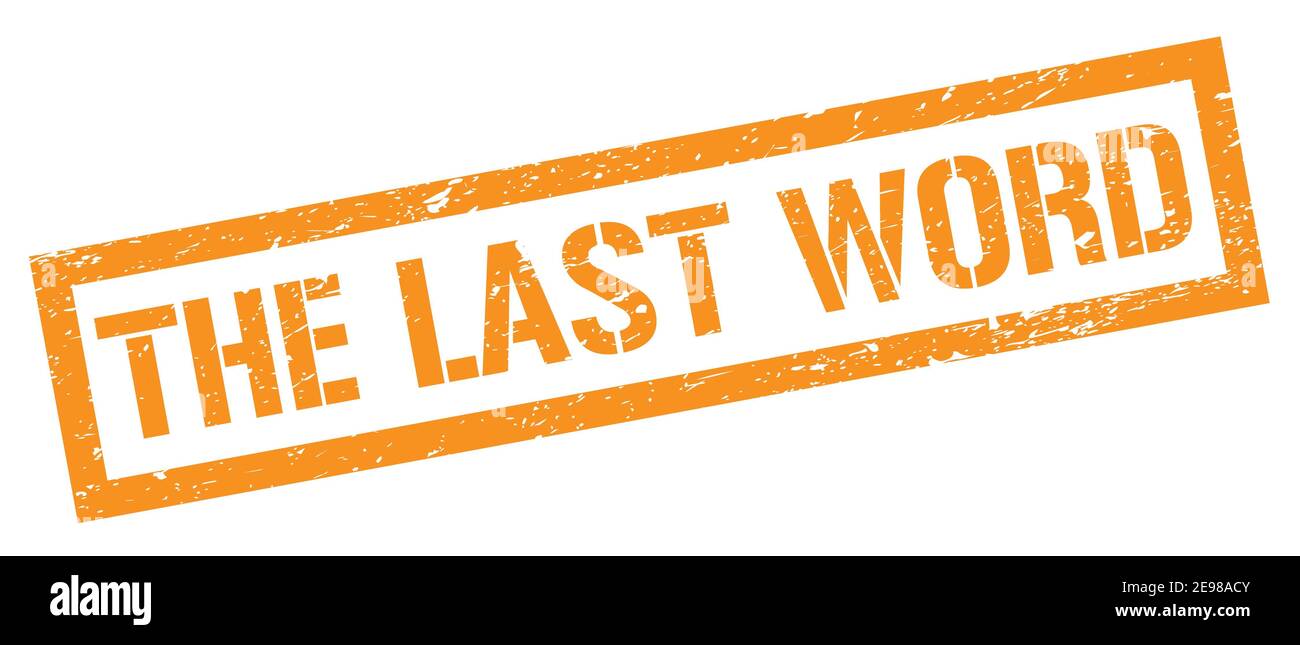 The last word Cut Out Stock Images & Pictures - Alamy