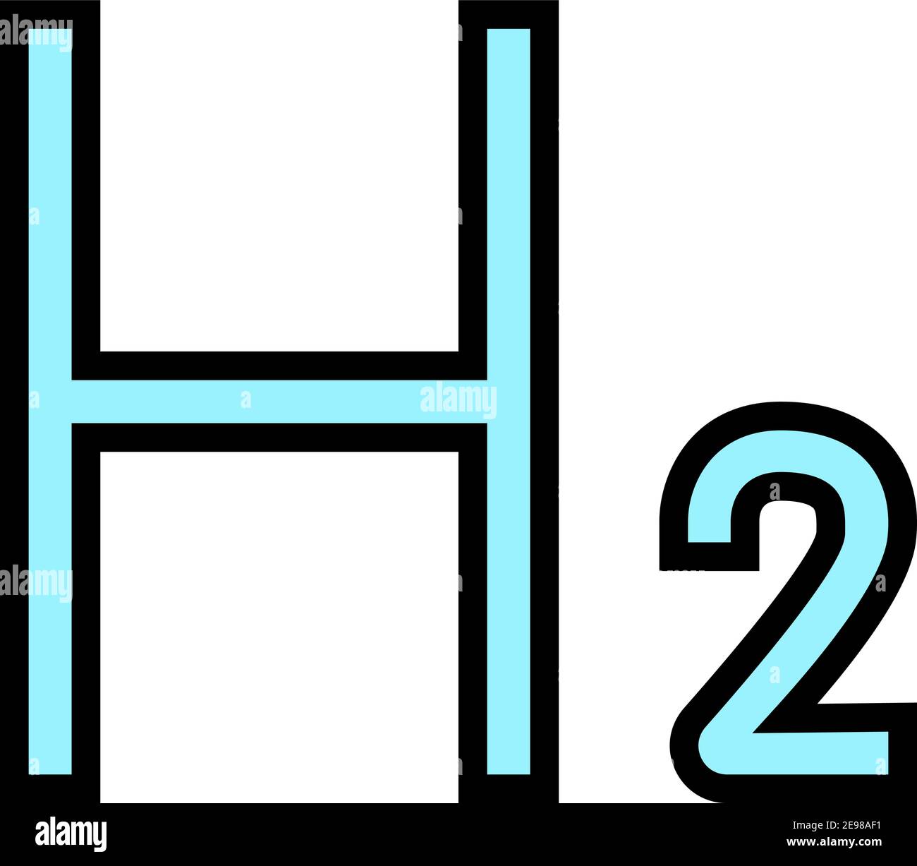 chemical element hydrogen color icon vector illustration Stock Vector ...