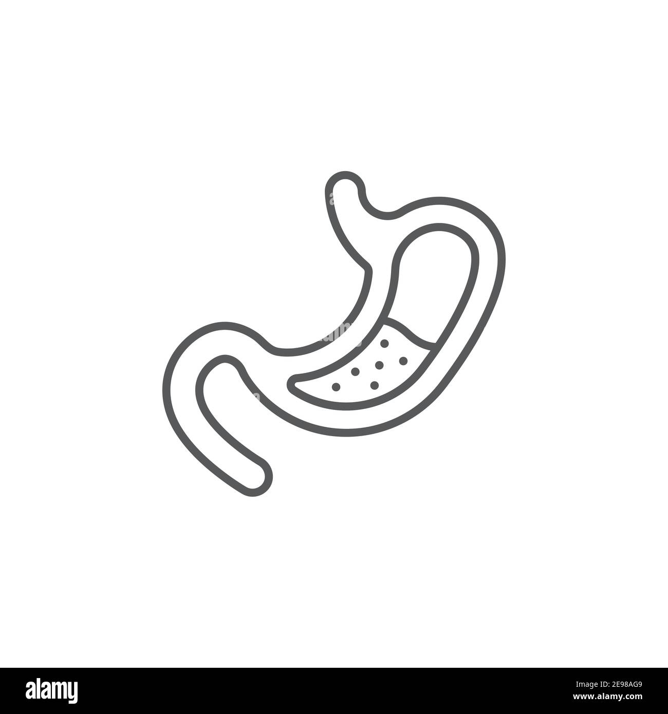 Human stomach and gastrointestinal system icon, color, line, outline ...