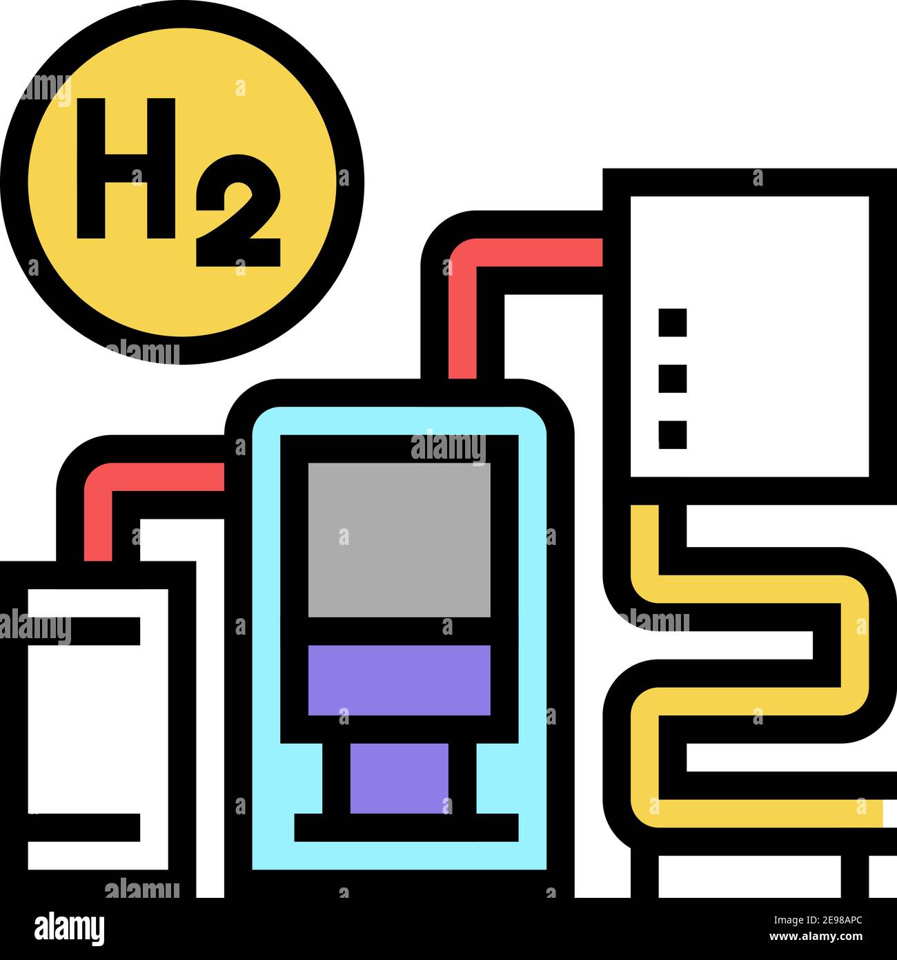 ammonia production color icon vector illustration Stock Vector Image ...