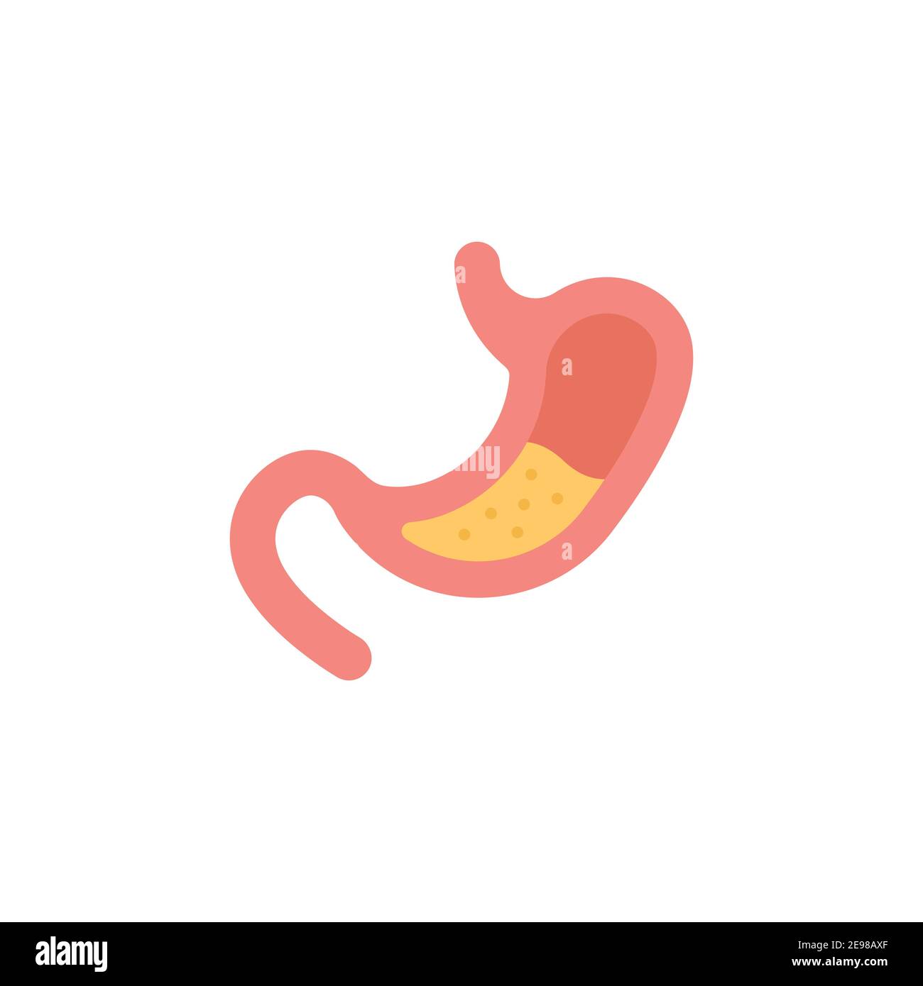 Human stomach and gastrointestinal system icon, color, line, outline ...