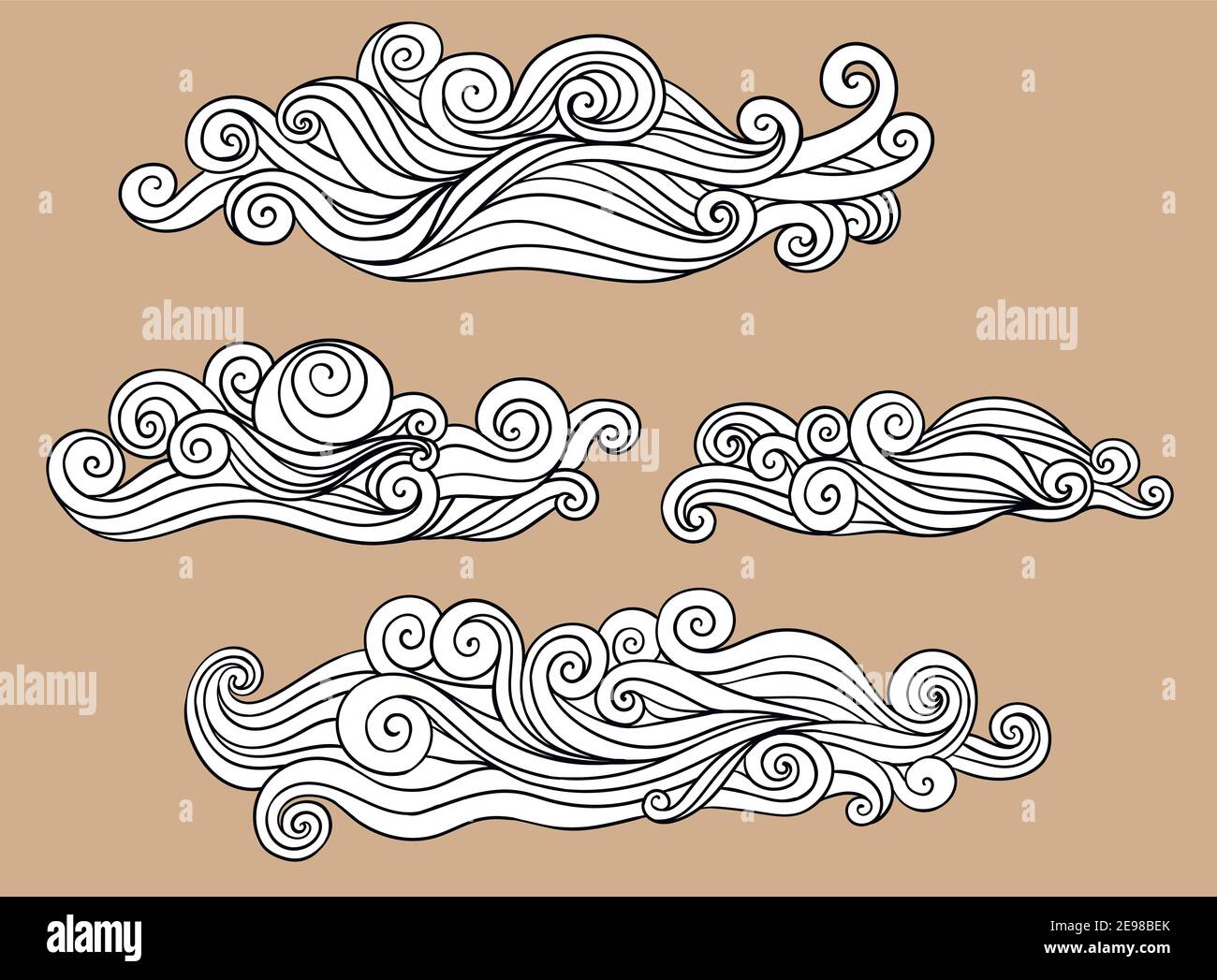 Monochrome sky white fluffy Stock Vector Images - Alamy
