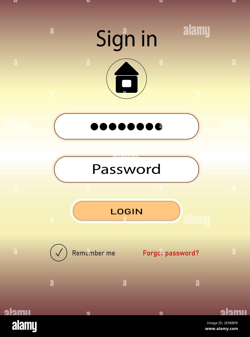 Username password box Stock Vector Images - Alamy