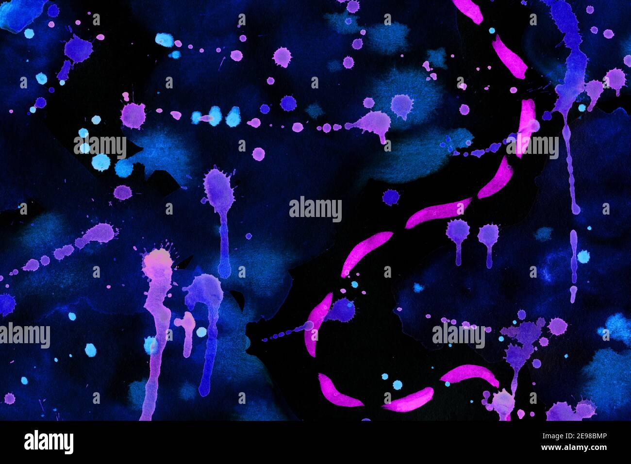 Abstract watercolor dark neon background. Hand-painted texture Stock ...