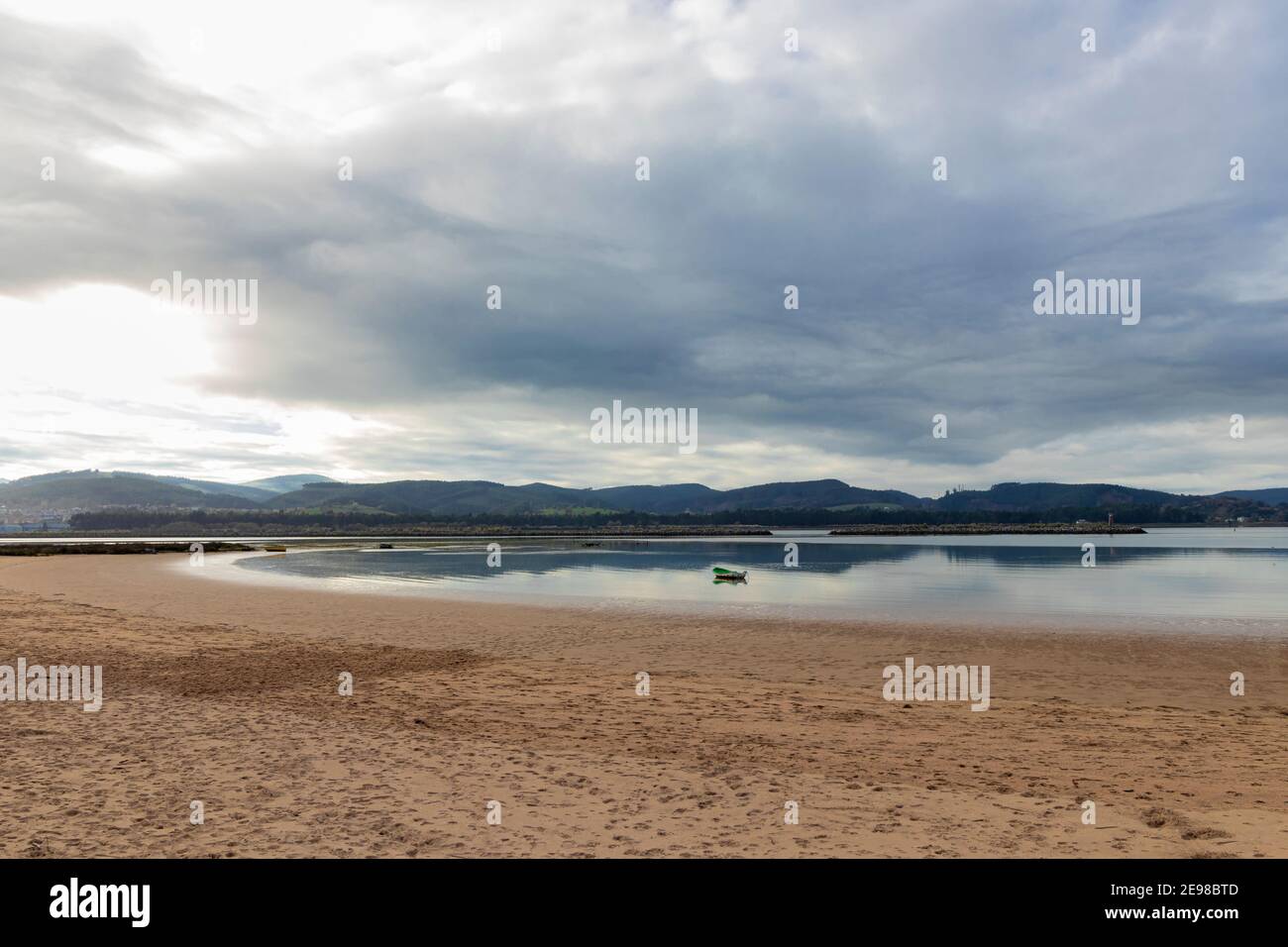 landscape in the beach of laredo in spain Stock Photo - Alamy