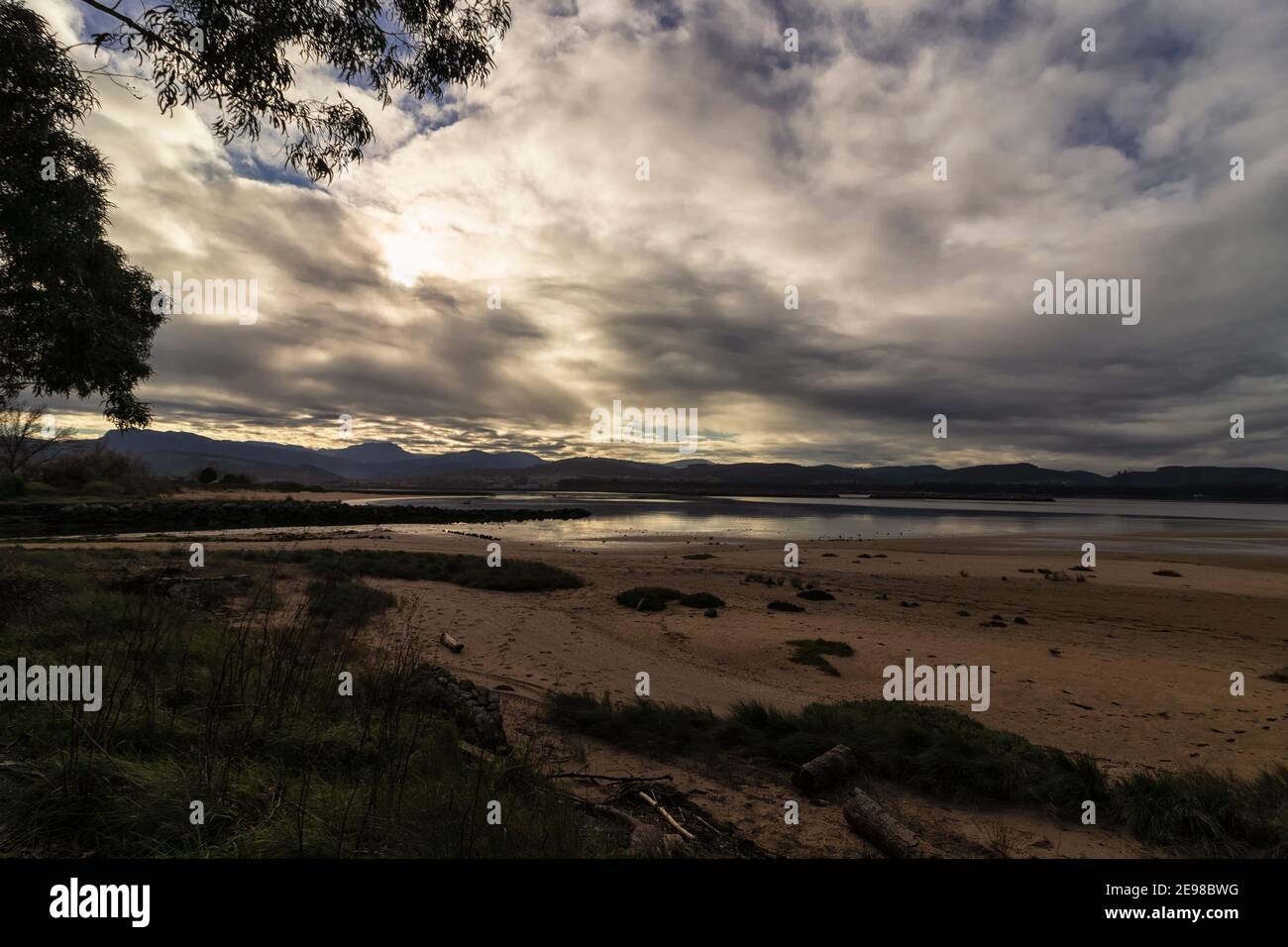 landscape in the beach of laredo in spain Stock Photo - Alamy