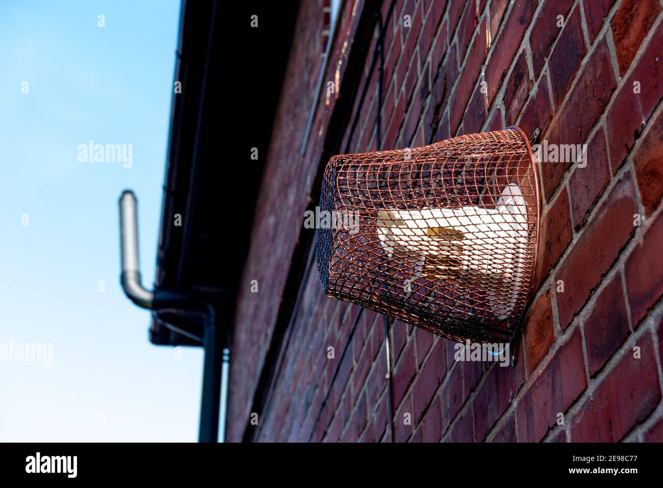 Boiler Flue Cage. attached to a house wall covering a boiler flue. UK ...