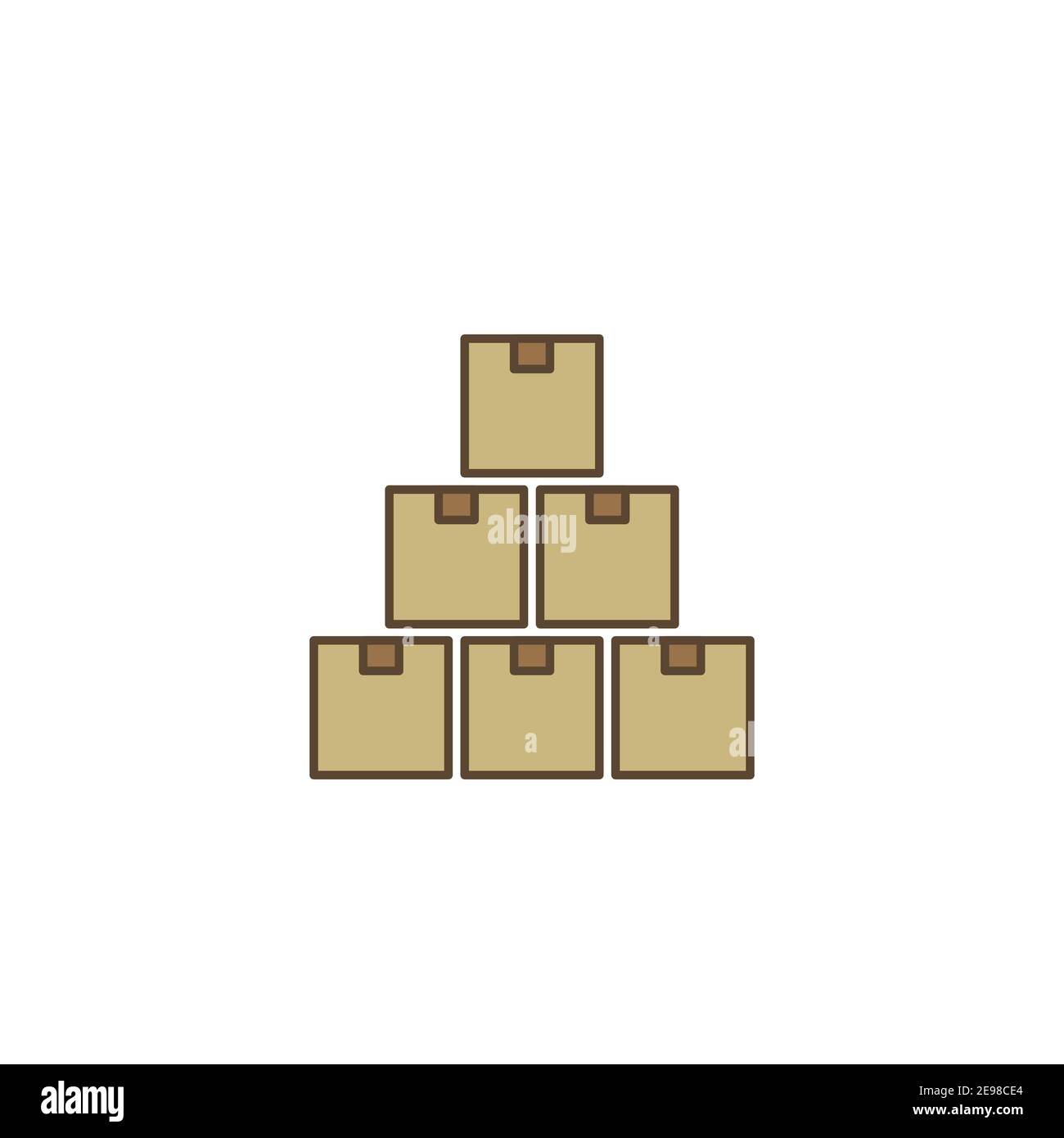 inventory concept icon, color, line, outline vector sign, linear style ...