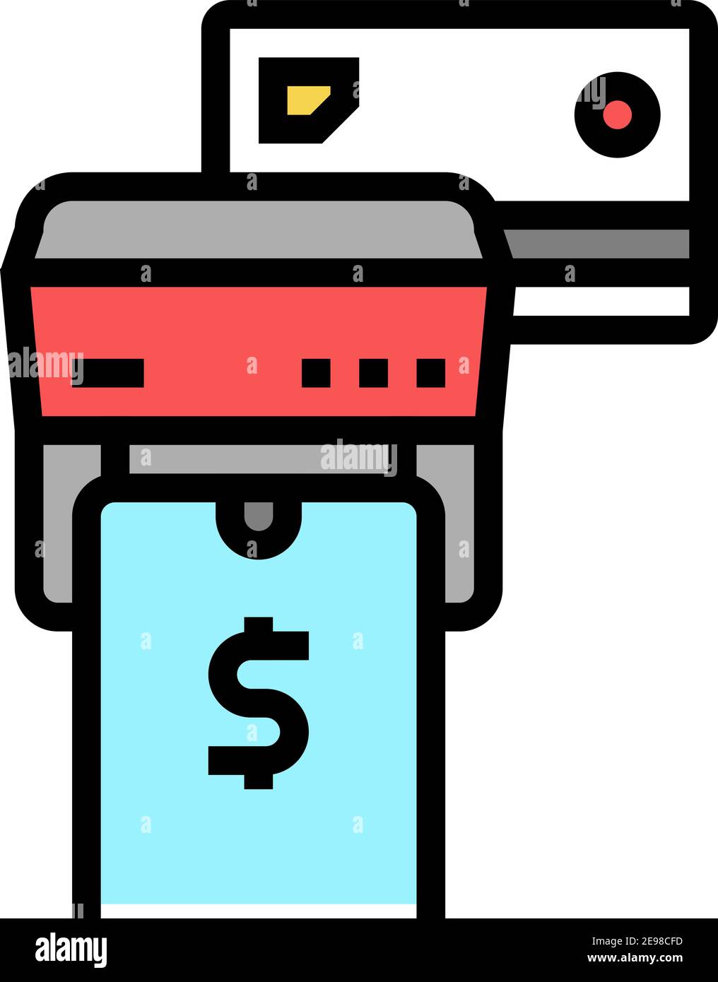 phone and card contactless pay pos terminal color icon vector ...