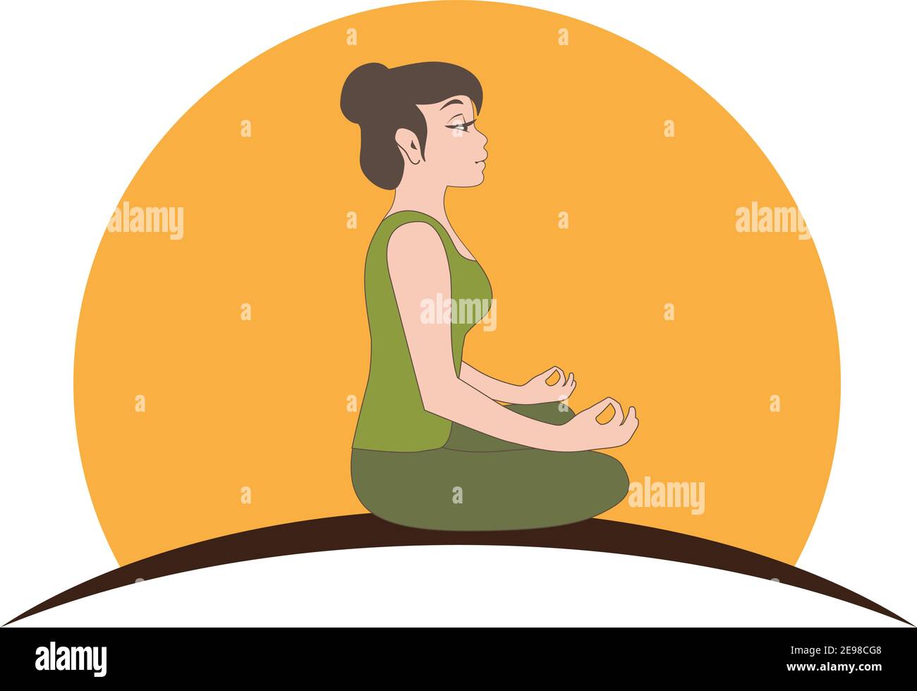 woman practicing yoga Stock Vector Image & Art - Alamy