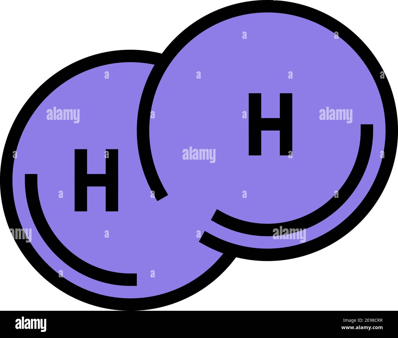 chemical compound hydrogen color icon vector illustration Stock Vector ...
