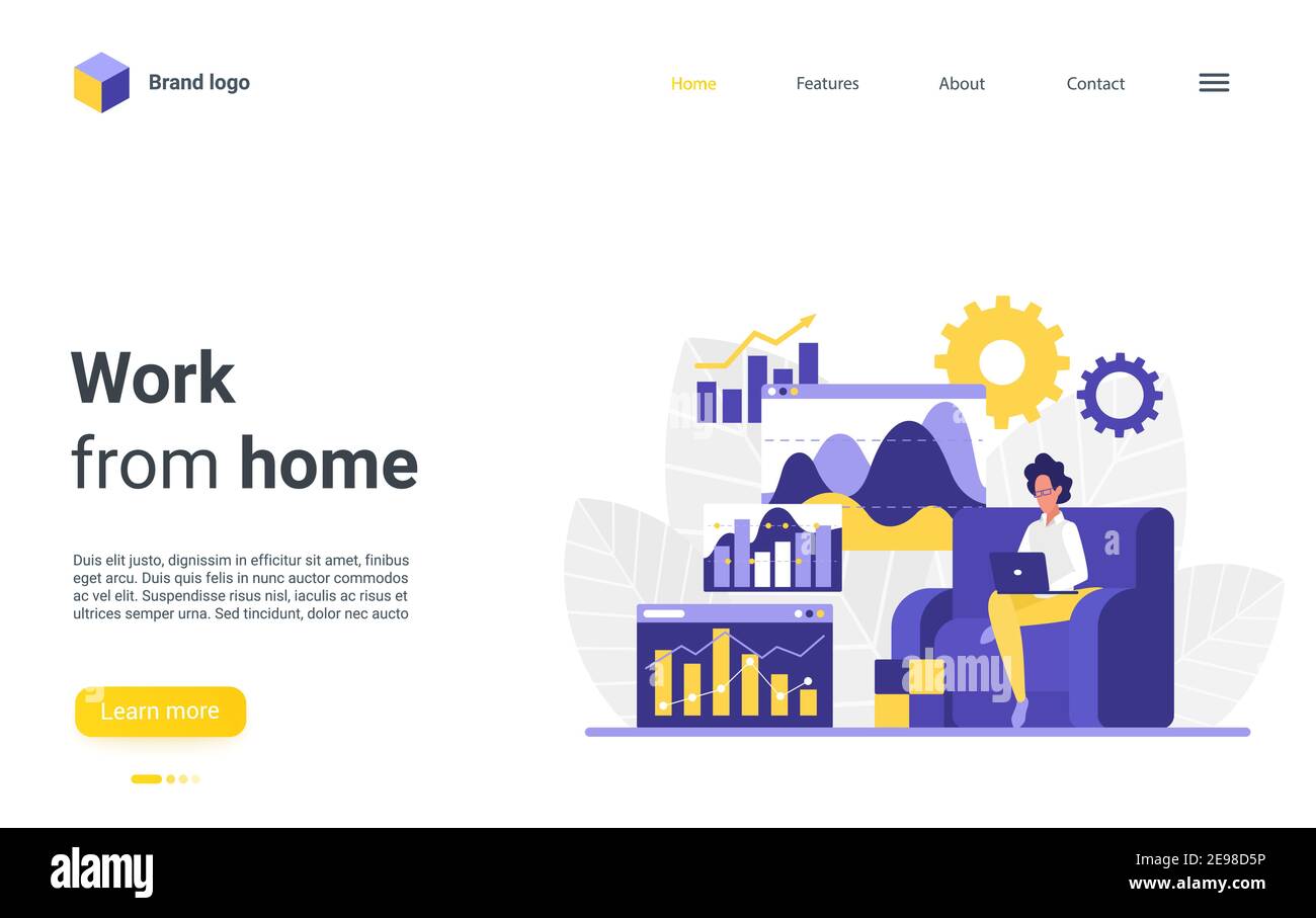 Businessman analyzing charts Stock Vector Images - Alamy