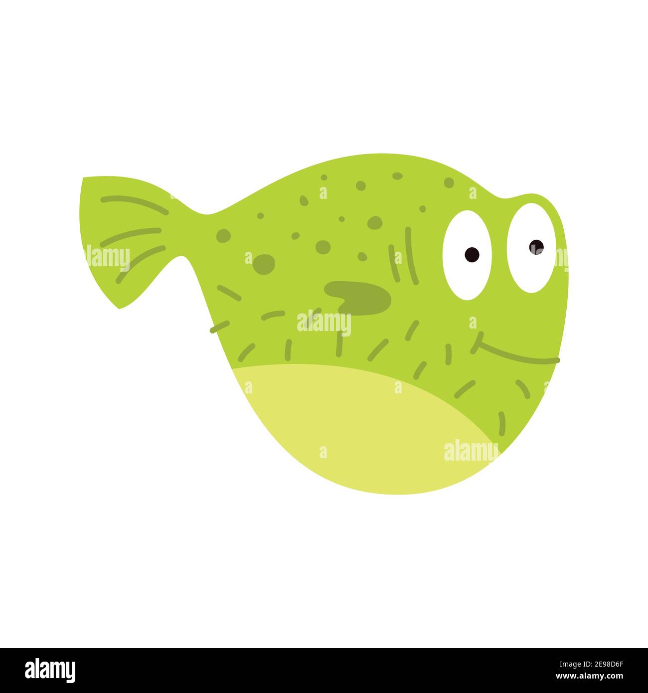 Vector illustration of a Fugu pufferfish , cartoon style Stock Vector ...