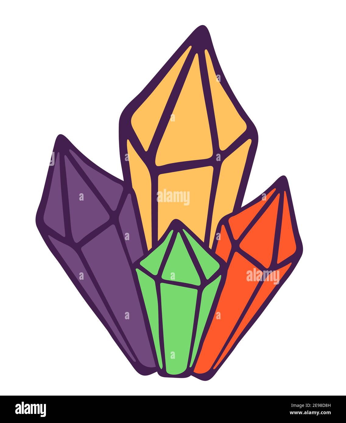 Colorful crystal fracture group of quartz Stock Vector Image & Art - Alamy