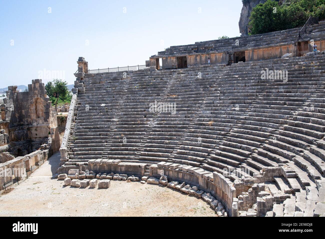 Ancient amphitheater with stone steps in Myra, Turkey Stock Photo - Alamy