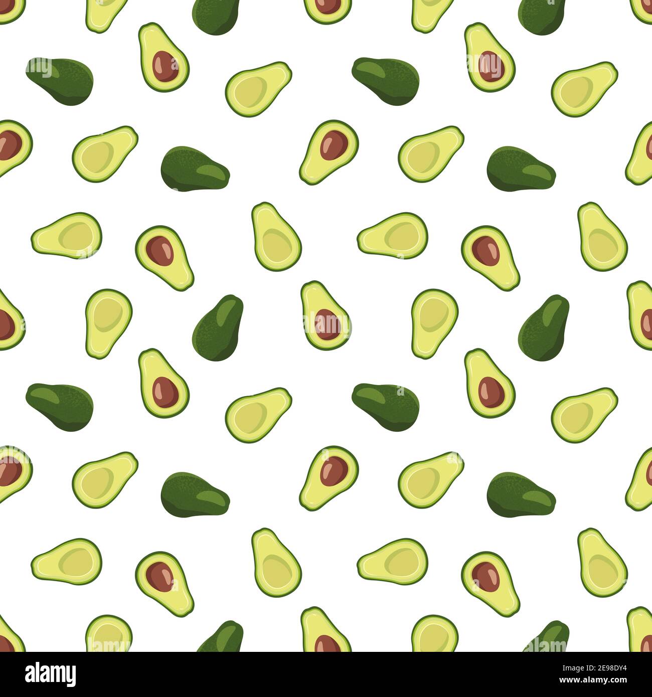 Avocado on white background Stock Vector Images - Alamy