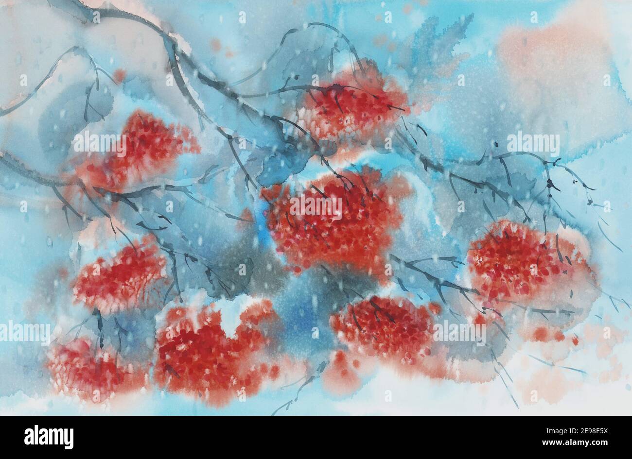 Rowan watercolor hi-res stock photography and images - Alamy