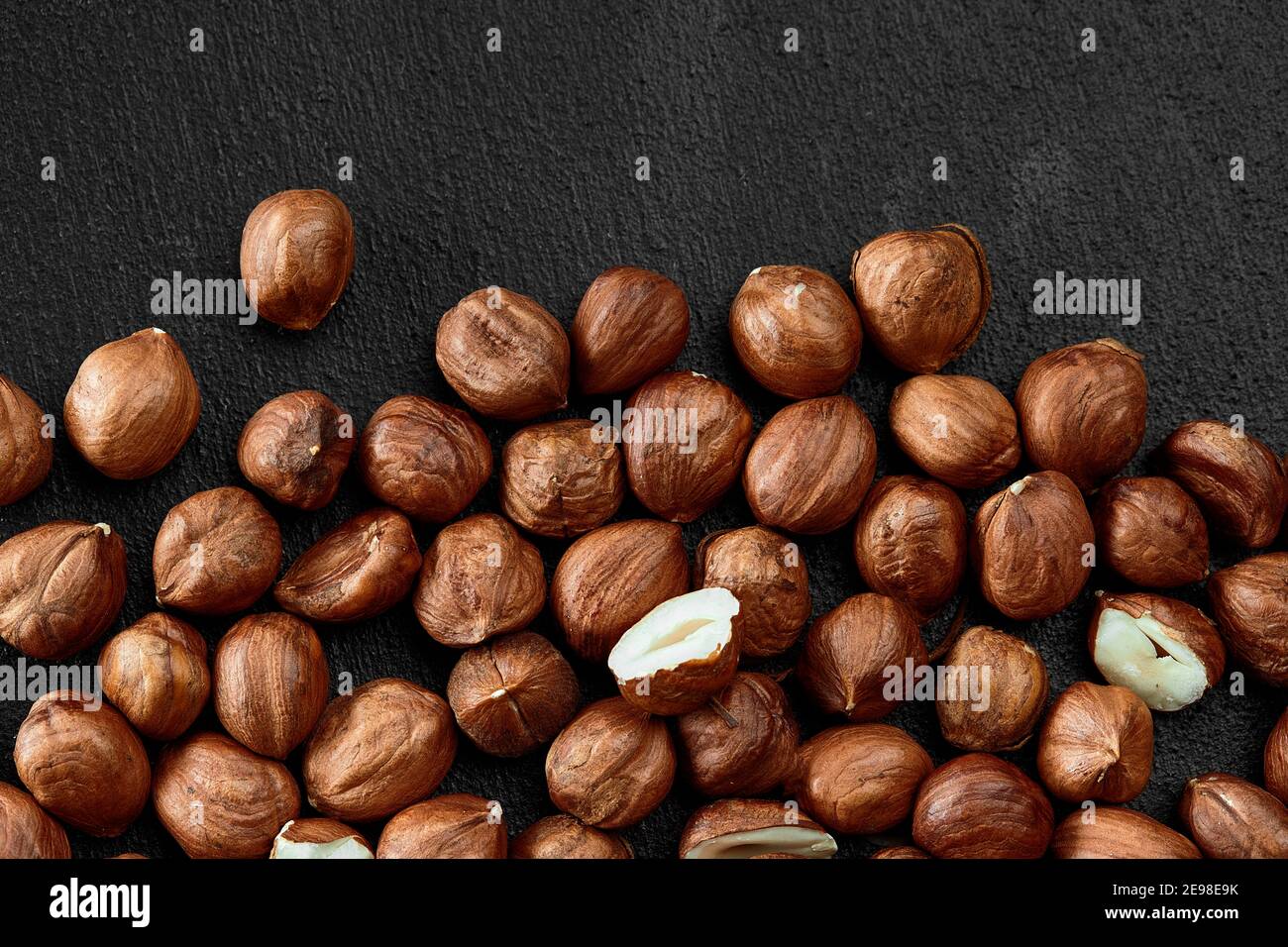 Close up of Hazelnut kernels - Food Frame Background, macro detailed ...