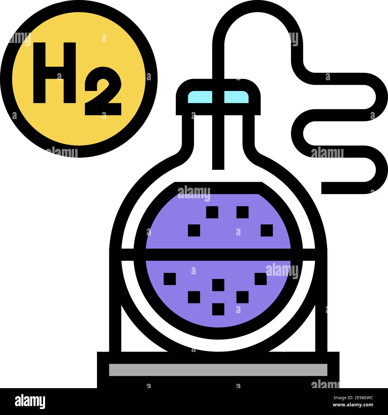 use in synthesis hydrogen color icon vector illustration Stock Vector ...