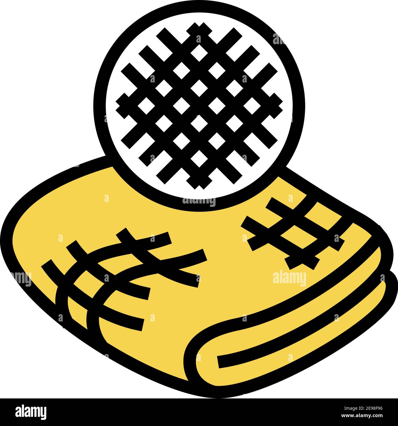 linen fabric color icon vector illustration Stock Vector Image & Art ...