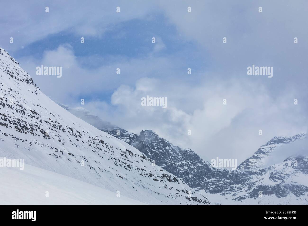 Snowy Numa Pass and Foster Peak in Kootenay National Park in the ...