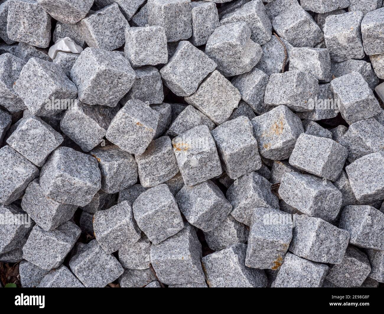 Pile granite paving stones hi-res stock photography and images - Alamy