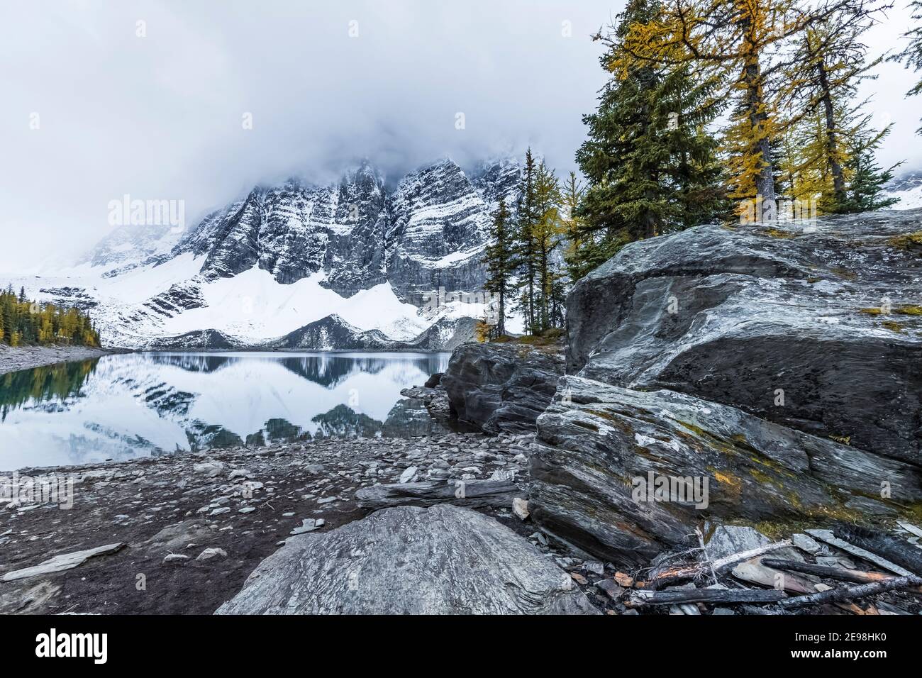 Floe Lake at Floe Lake Campground in Kootenay National Park in the ...