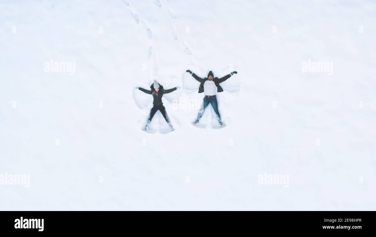 Man snow angel hi-res stock photography and images - Alamy