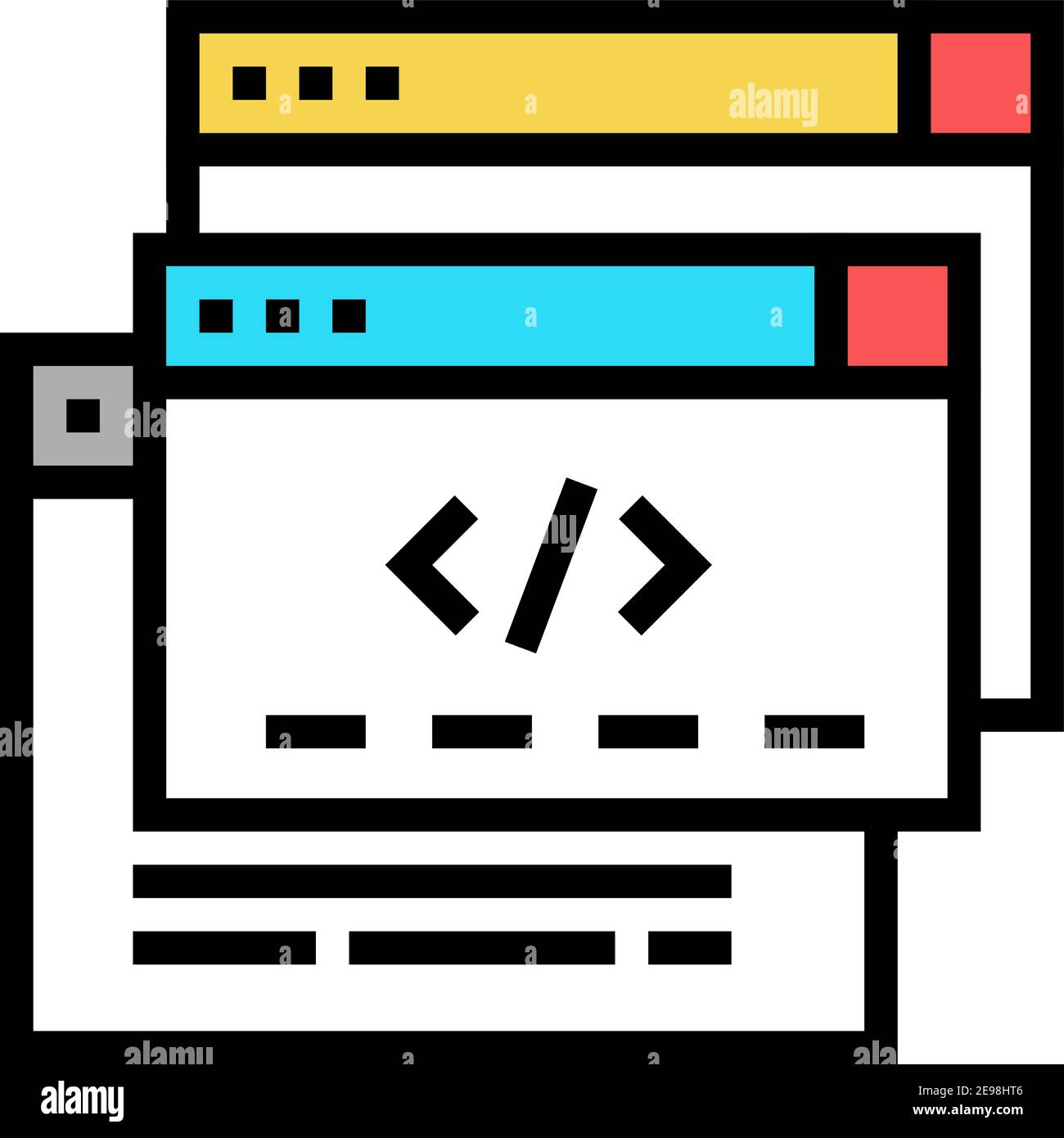 Programming code windows symbol hi-res stock photography and images - Alamy