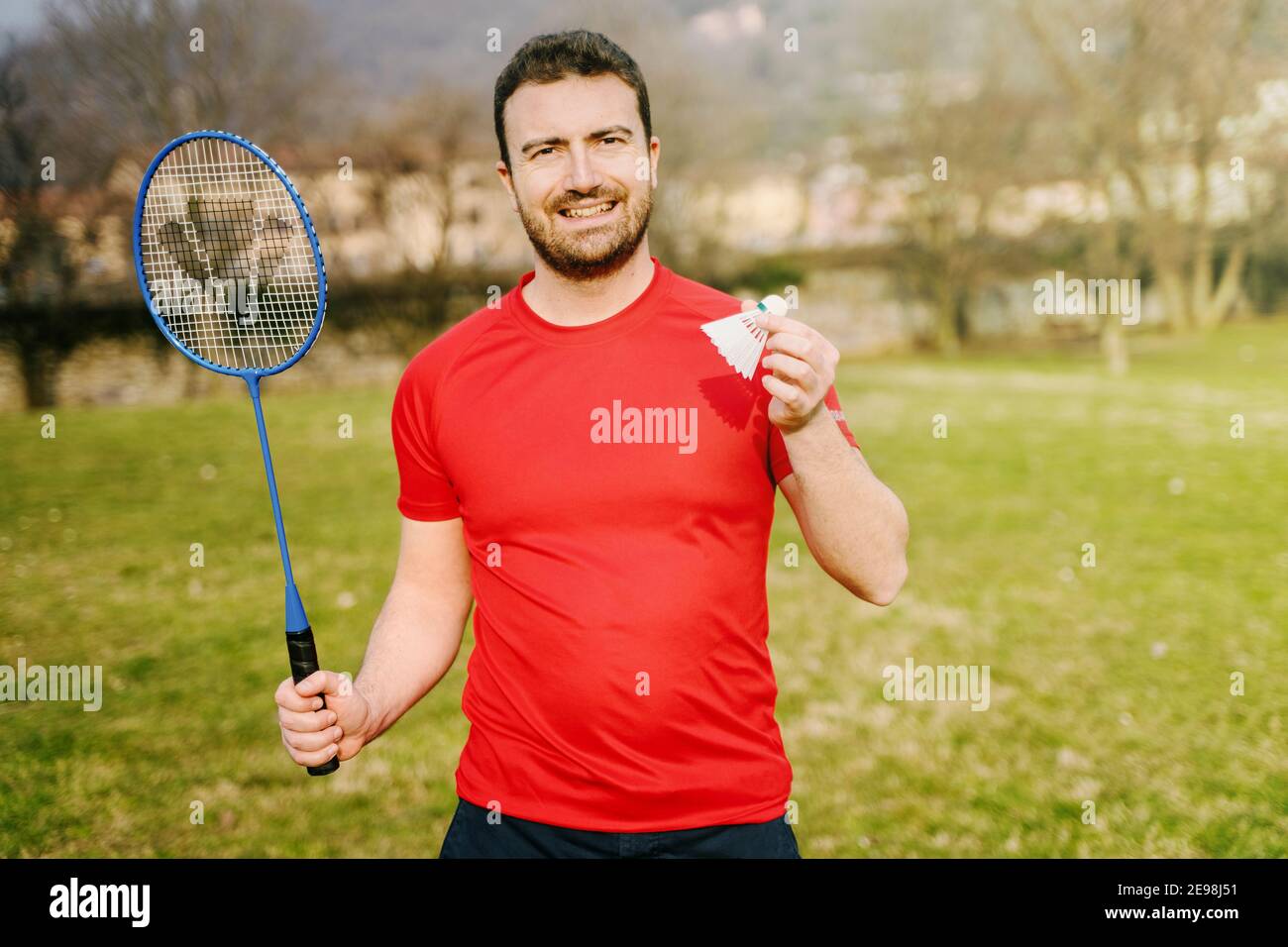 Playing badminton court hi-res stock photography and images - Alamy