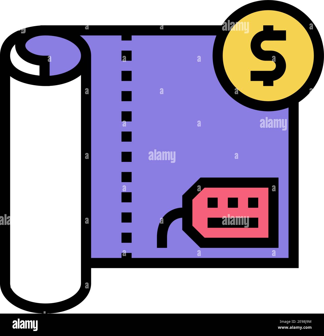 textile price color icon vector illustration Stock Vector Image & Art ...