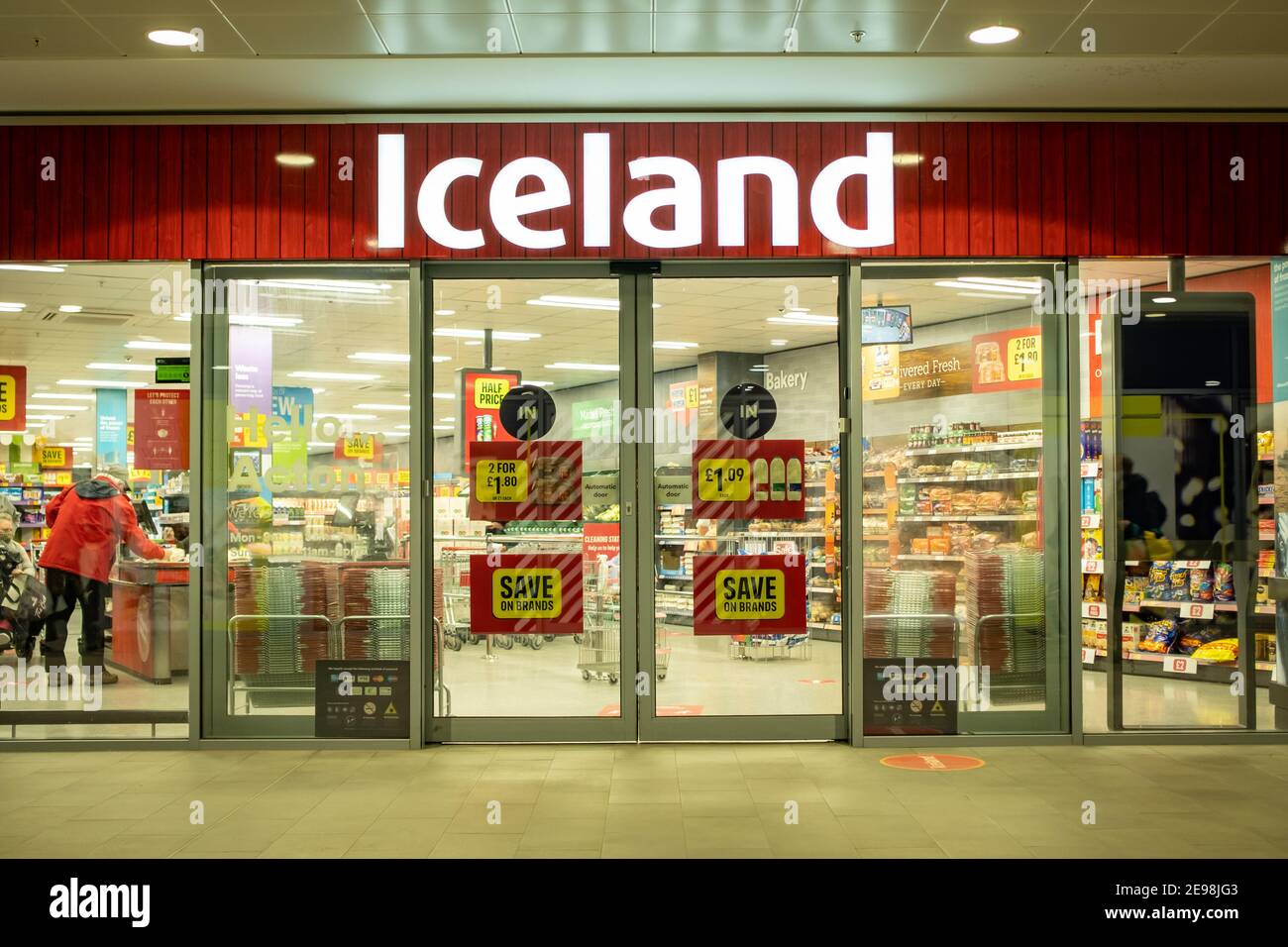LONDON- Iceland Foods store inside the Oaks shopping centre in Acton, a ...