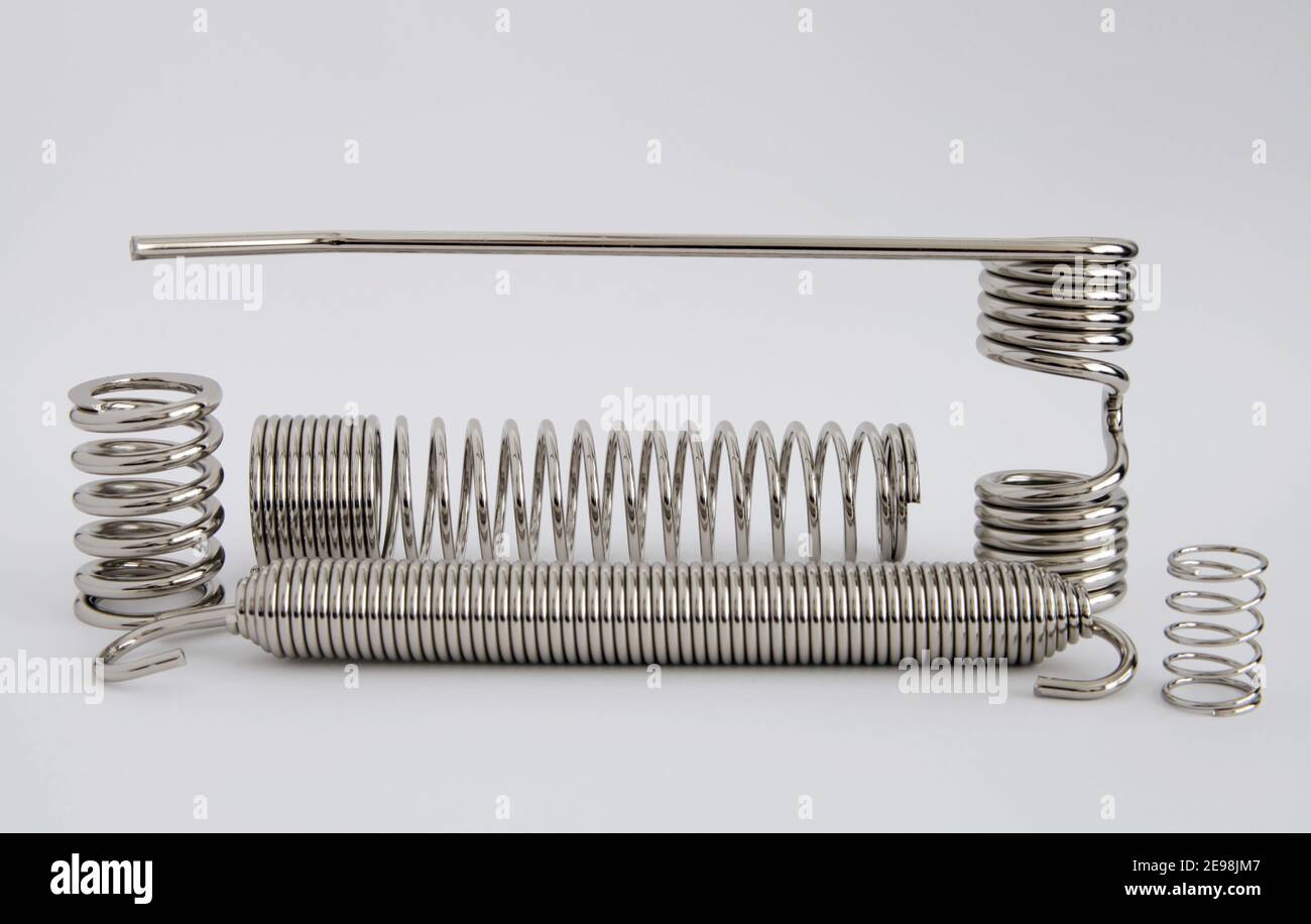 Metal springs in different sizes Stock Photo - Alamy