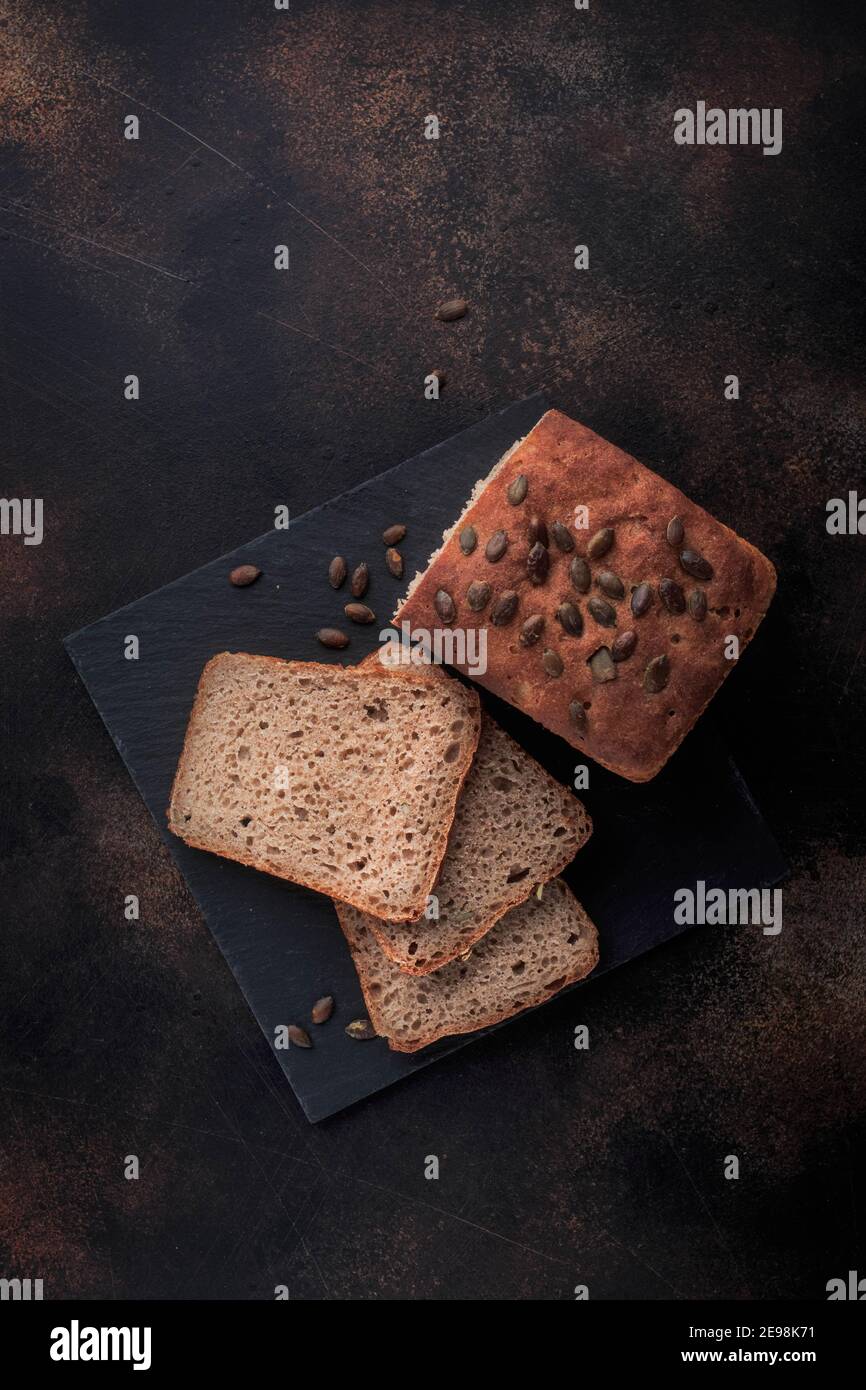 Homemade Multigrain Seed Bread. Seeded Whole Grain Breakfast Bread ...