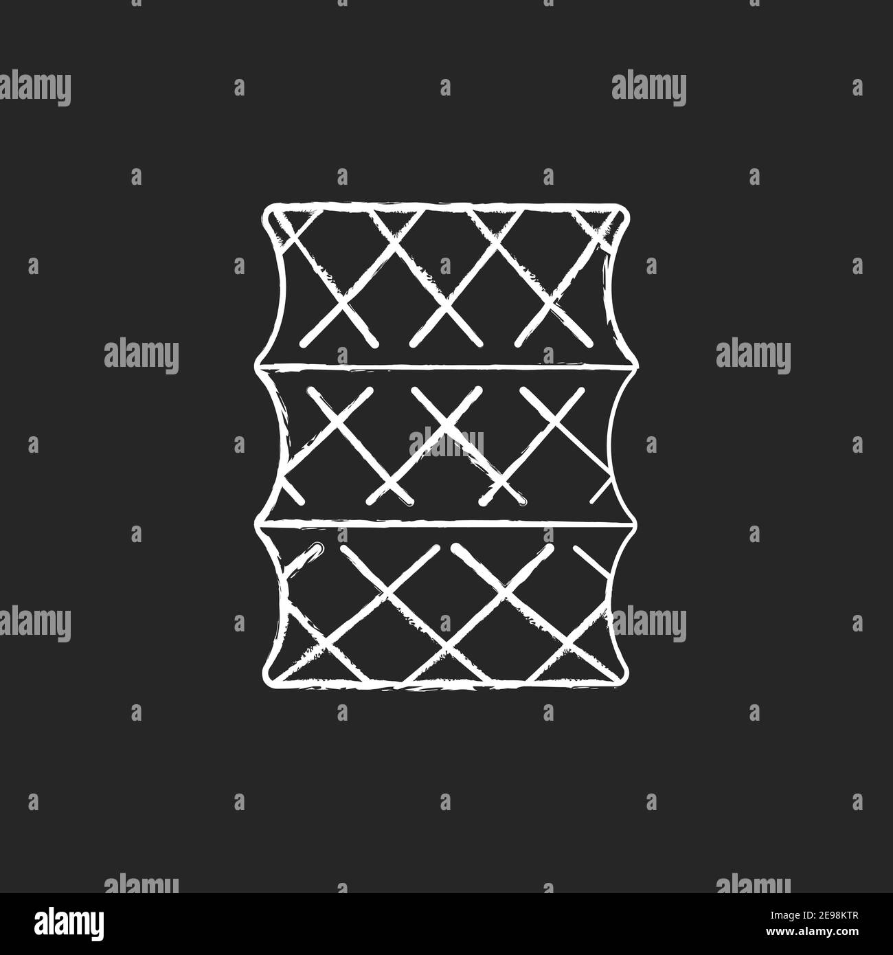 Fish trap chalk white icon on black background Stock Vector Image & Art ...