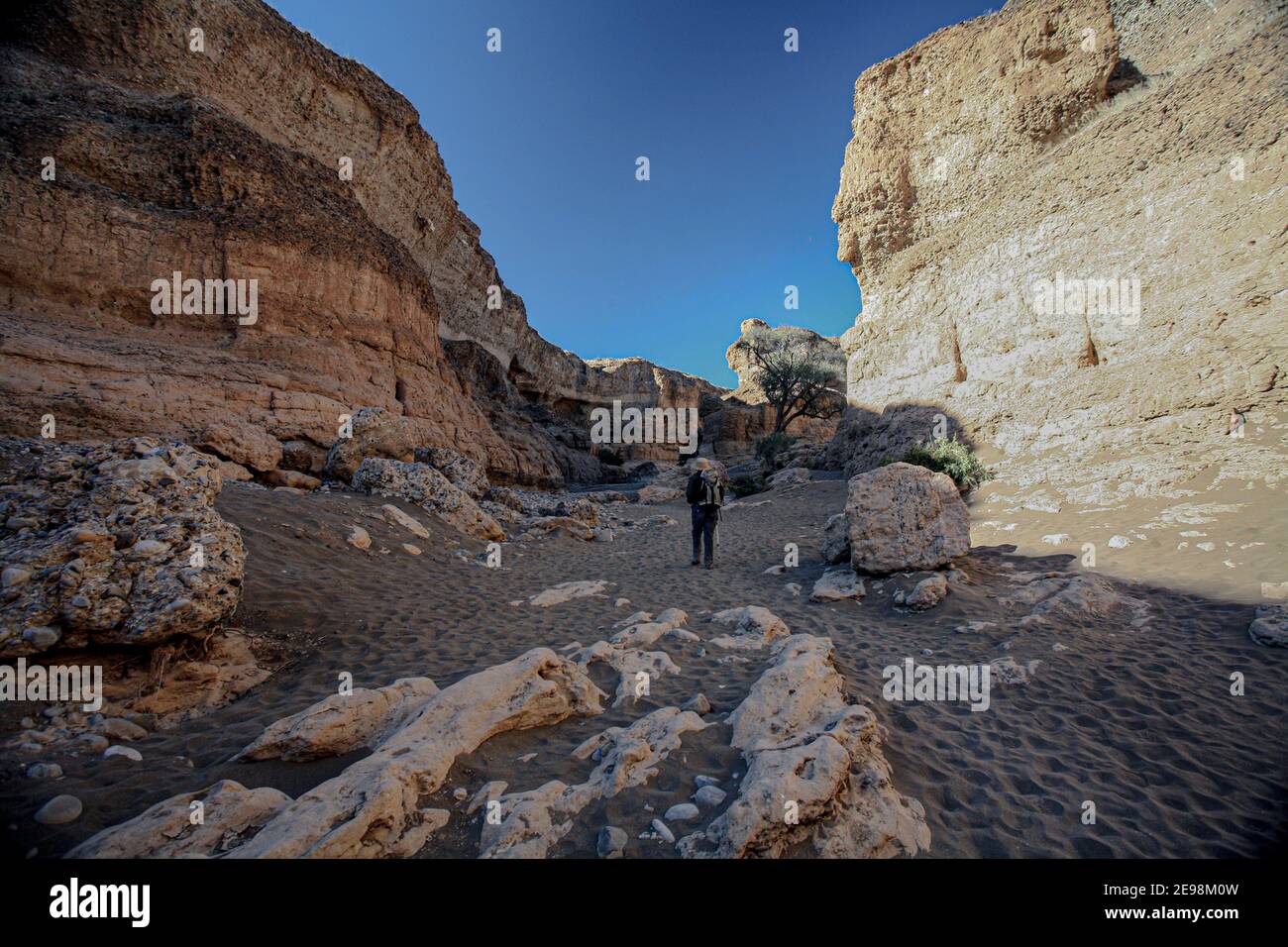 The Tsauchab River flows intermittantly through a steep sided, narrow ...