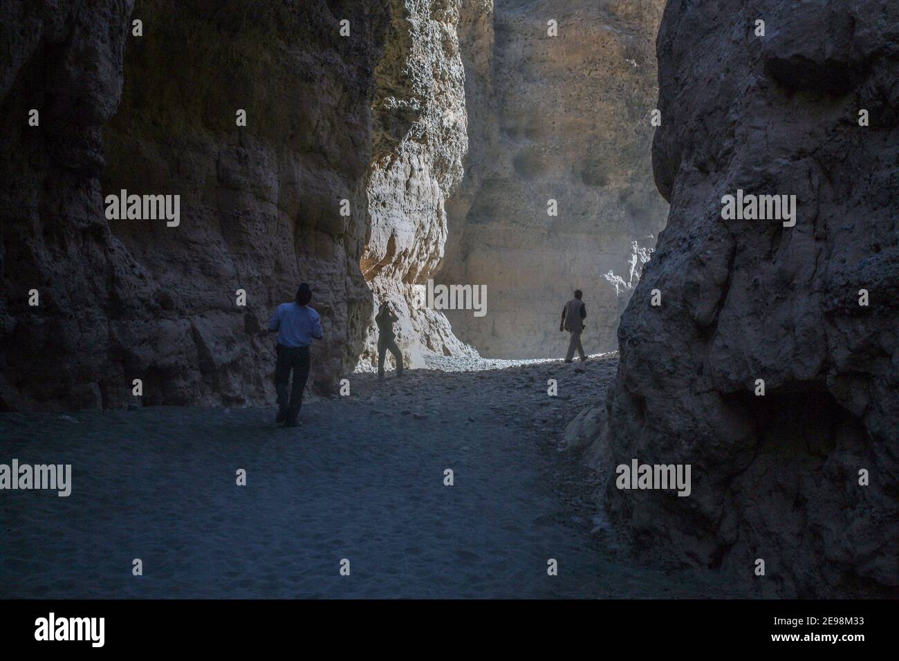 The Tsauchab River flows intermittantly through a steep sided, narrow ...
