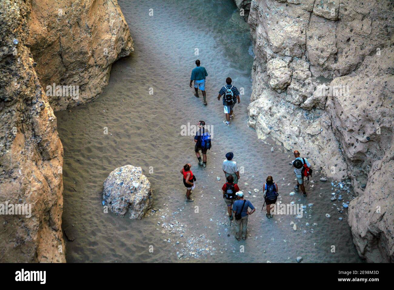 The Tsauchab River flows intermittantly through a steep sided, narrow ...