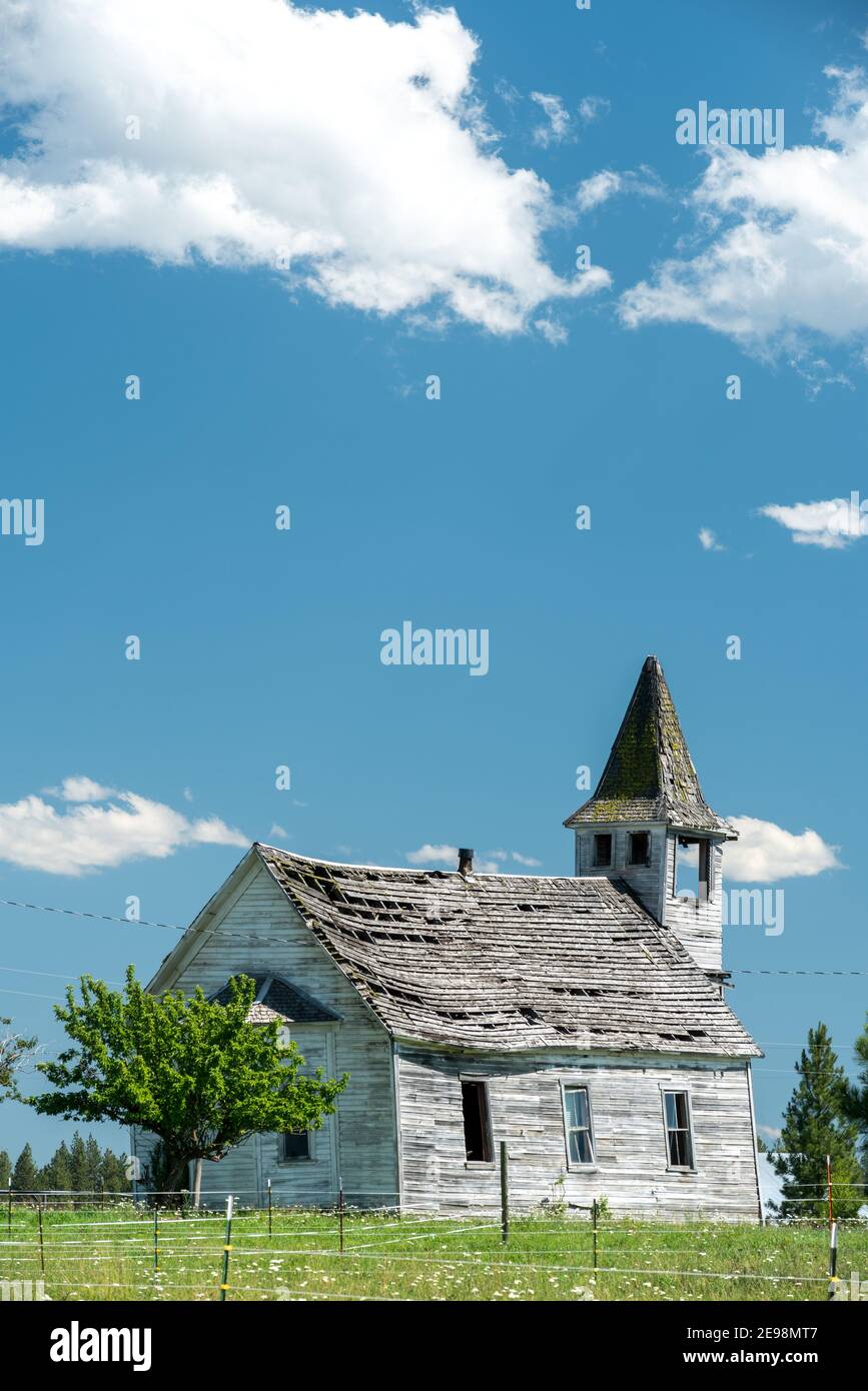 Flora Methodist Church in Flora, Oregon Stock Photo - Alamy