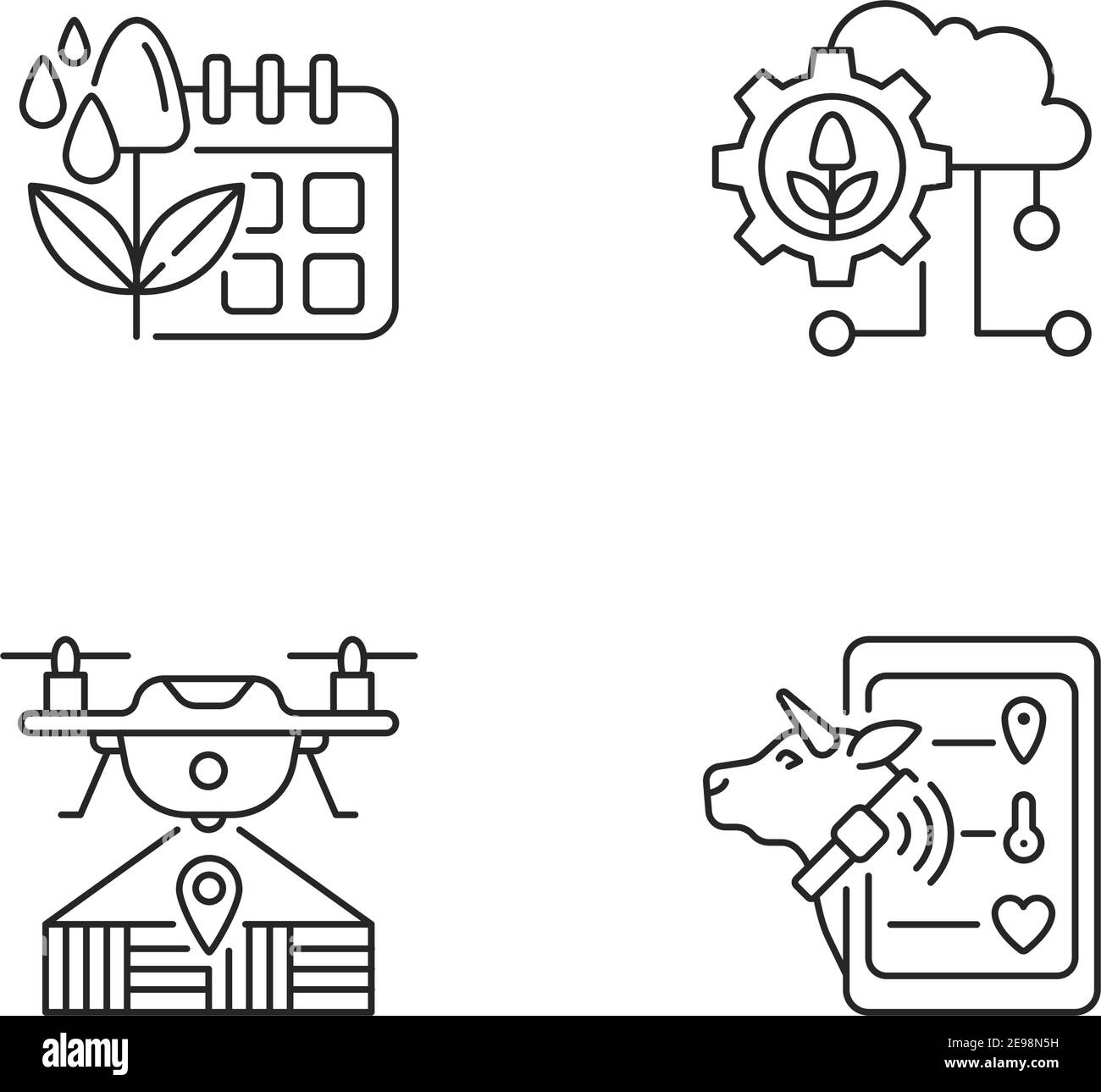 Smart drone linear icon Cut Out Stock Images & Pictures - Alamy