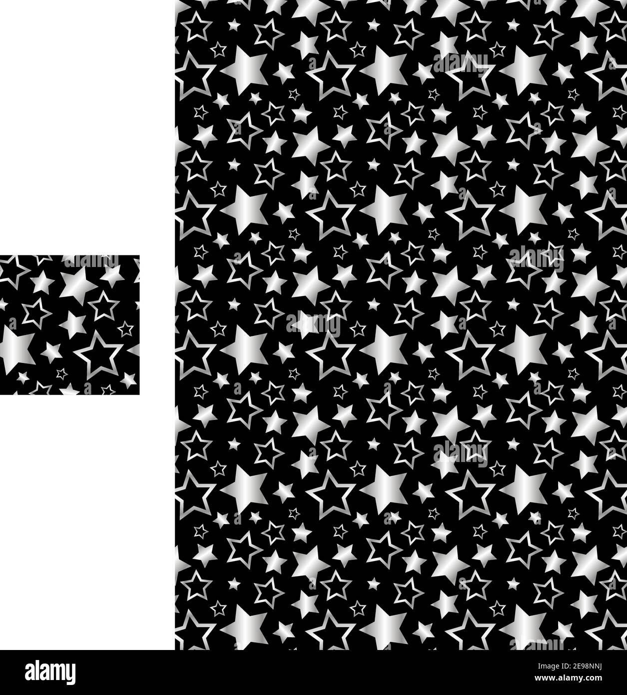 Star shape seamless pattern. Modern fabric or wrapping paper decoration ...