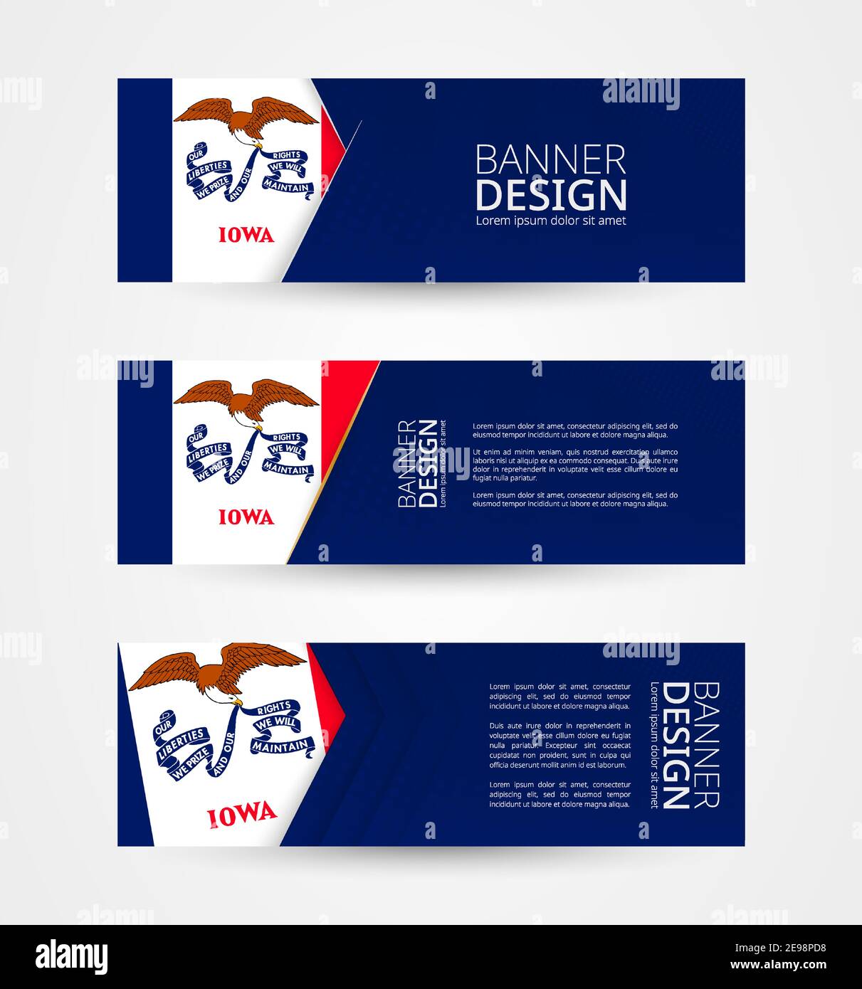 Iowa flag vector hi-res stock photography and images - Alamy