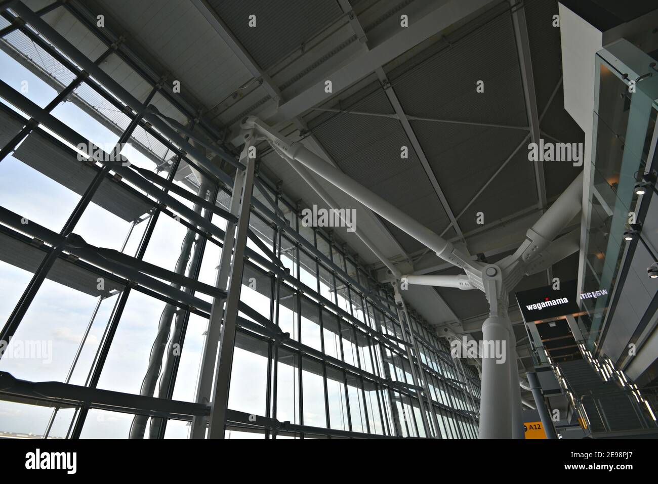 London Heathrow International Airport interior ceiling view in the ...