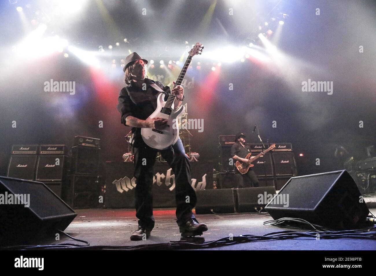 Phil "Wizzö" Campbell of Motorhead performing live on stage at Brixton ...