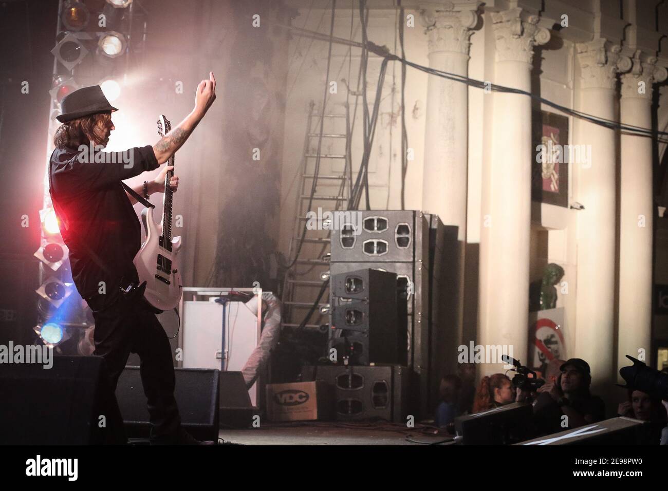 Phil "Wizzö" Campbell of Motorhead performing live on stage at Brixton ...