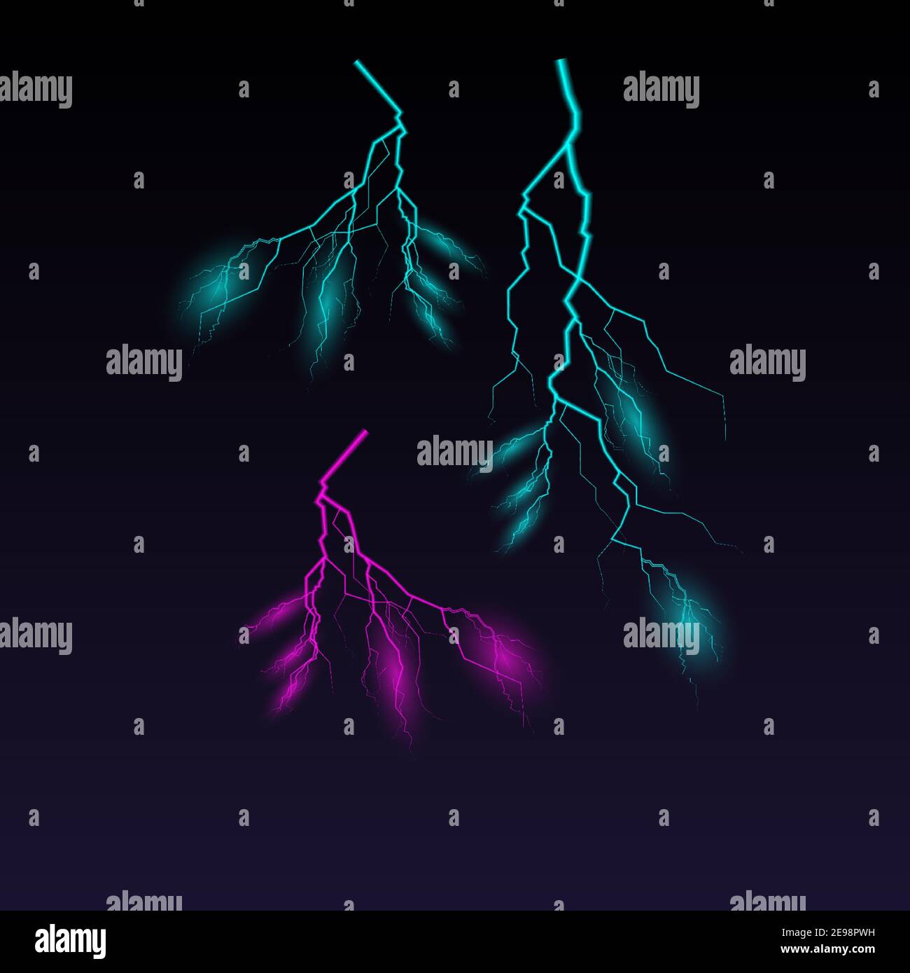 Thunder and lightning experiment Stock Vector Images - Alamy