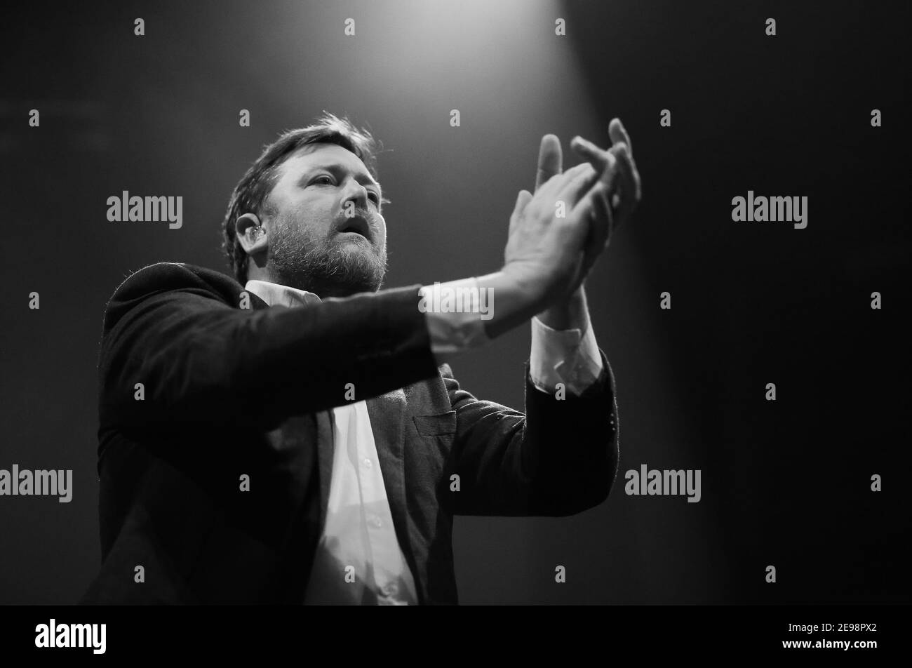 Guy Garvey of Elbow live at the O2 during the last gig of their current ...