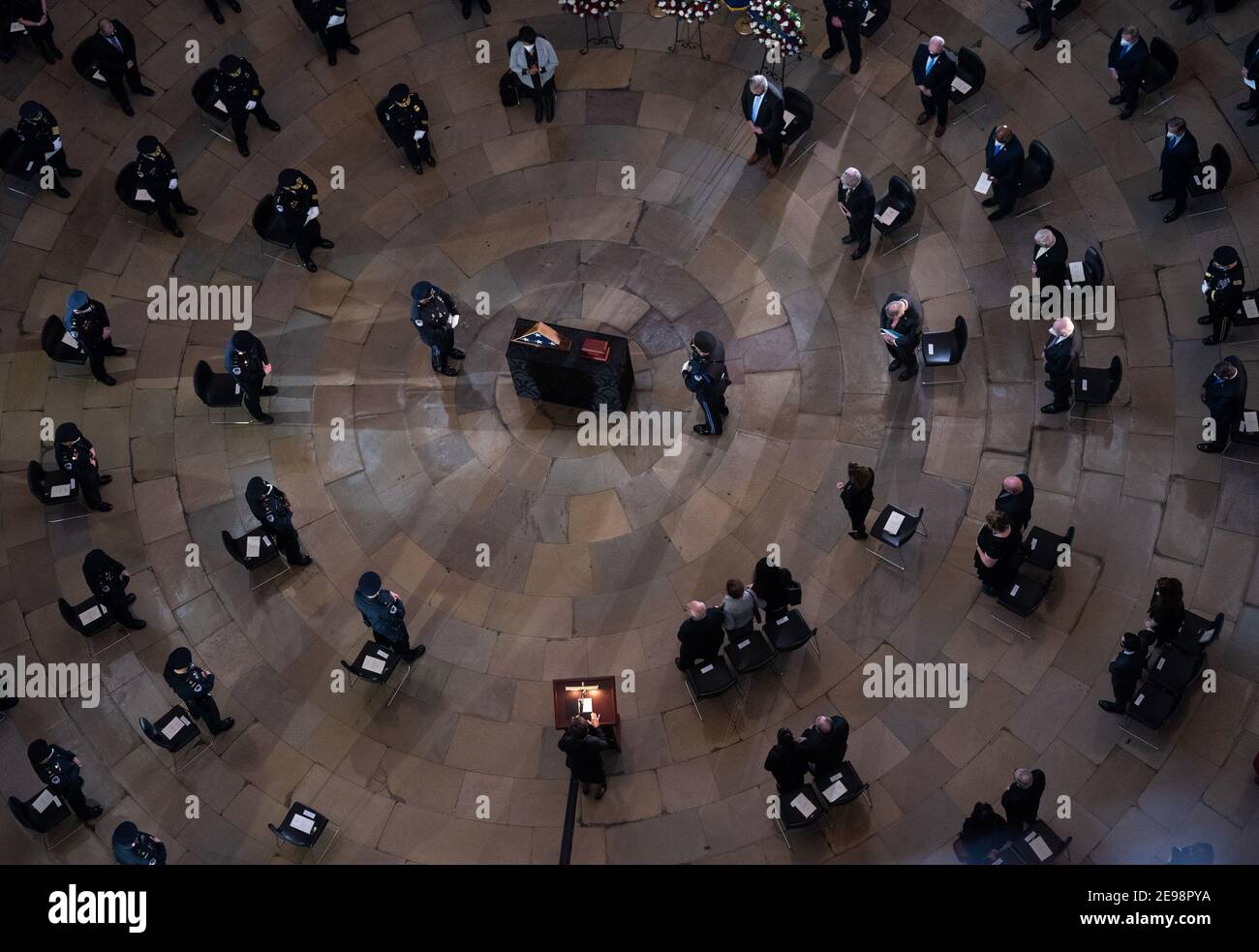 A prayer is read for Capitol Hill Police Officer Brian Sicknick during ...